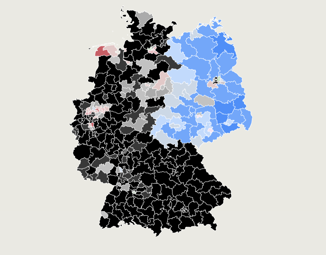 New map shows Germany's political divide follows former Iron Curtain